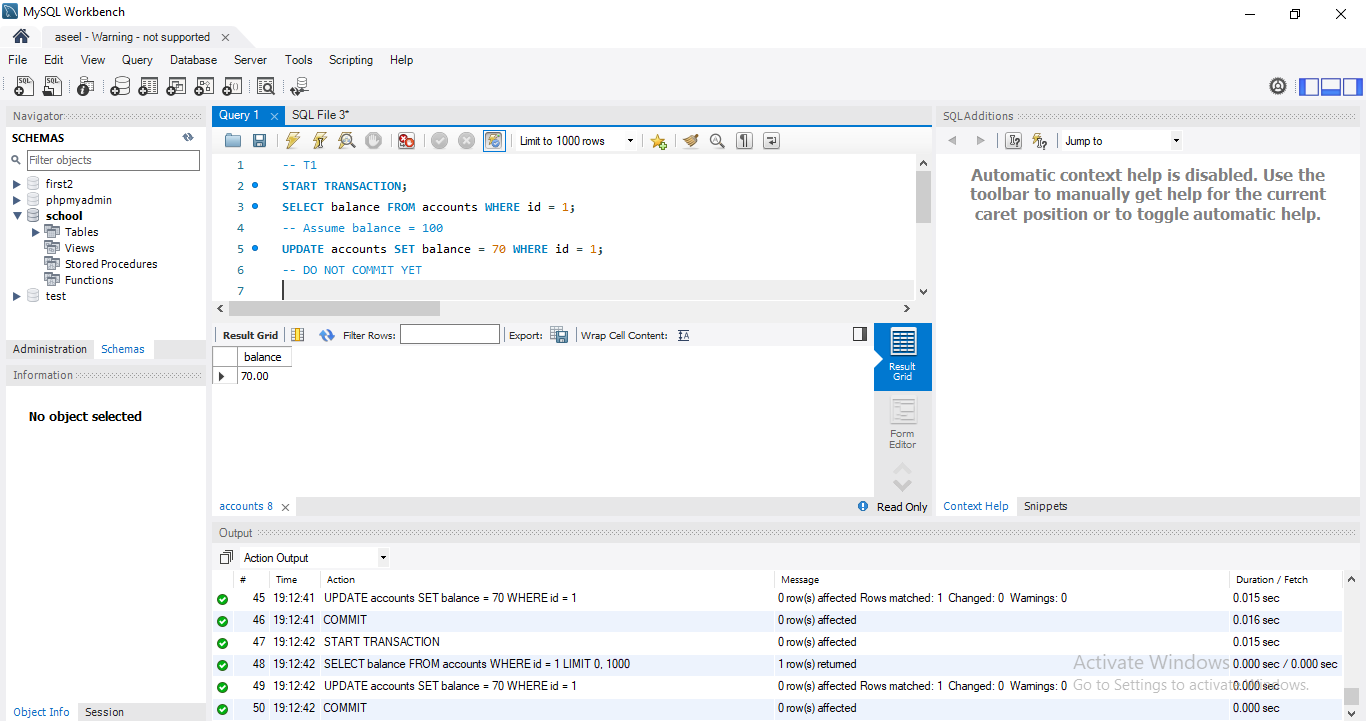 Lab 1 - Advanced Database Labs